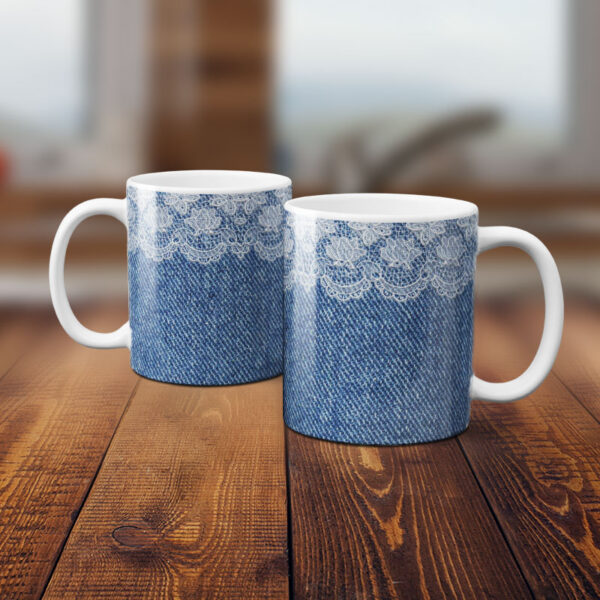 Denim and Lace Mug – Pixel Boutique Décor