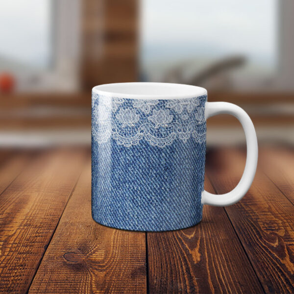 Denim and Lace Mug – Pixel Boutique Décor